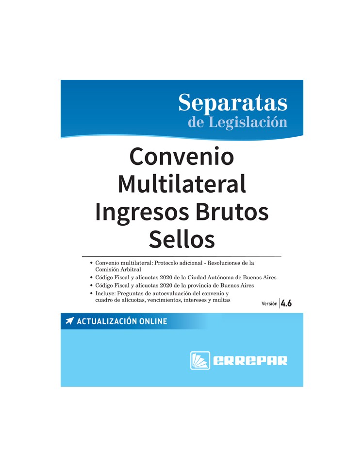 Separata De Convenio Multilateral Ingresos Brutos Sellos 4 6